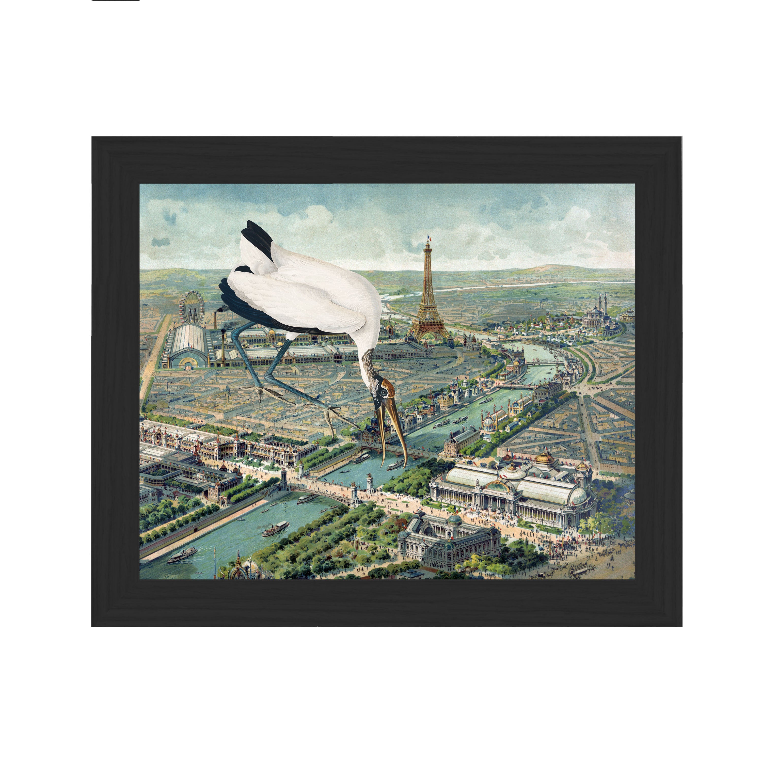 Bird of Paris Collaged Map Art Vignette – Wendy Gold
